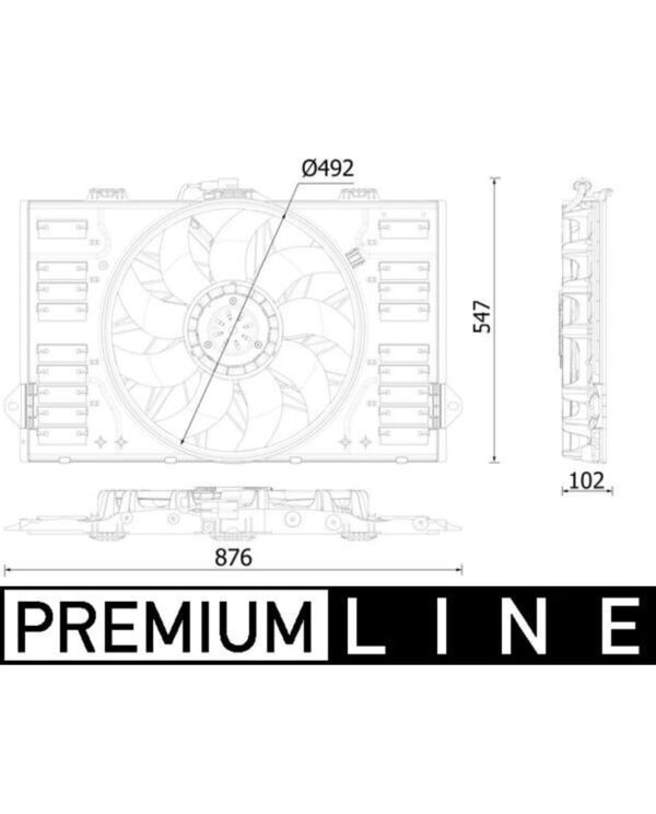 Lüfter Motorkühlung MAHLE CFF 545 000P für Porsche Panamera ️ Retromotion
