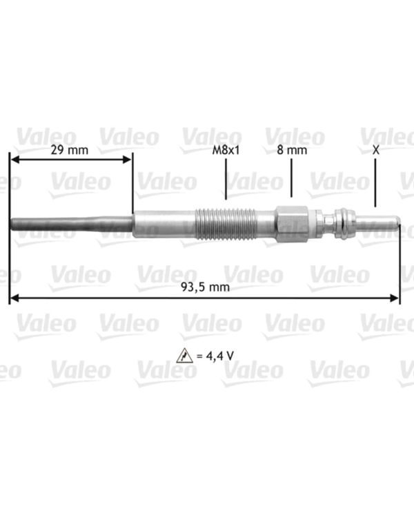 Glühkerze VALEO 345206 (10 Stk.) für Chevrolet Opel Captiva Antara A ...